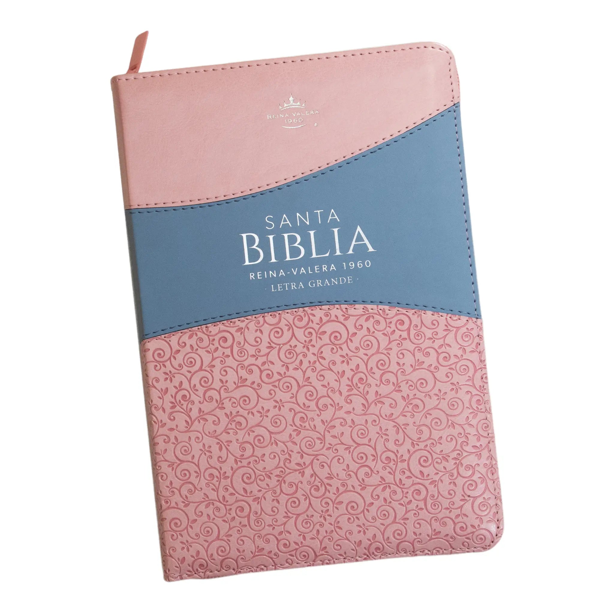 Reina Valera Bible 1960 Manual Size Large Print 12 Points Pink blue reina-valera-bible-1960-manual-size-large-print-12-points-pink-blue