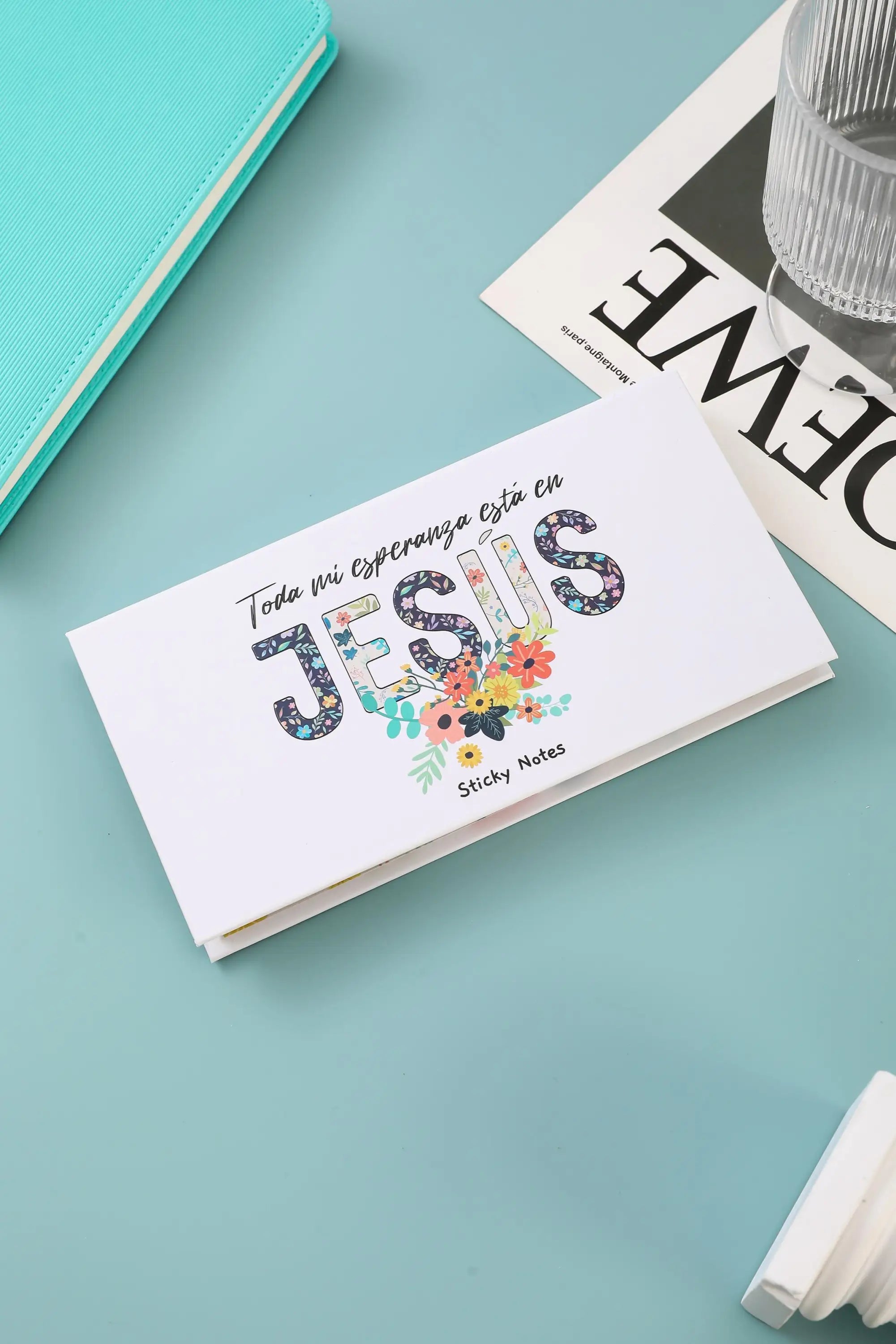 Estuche de sticky notes. Mi esperanza está en Jesús | Mundo Biblia